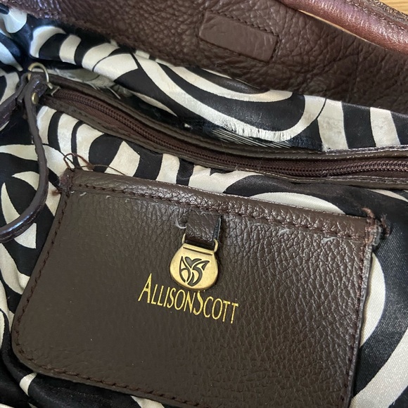 Bags | Allison Scott Brown Leather Hobo Bag | Poshmark